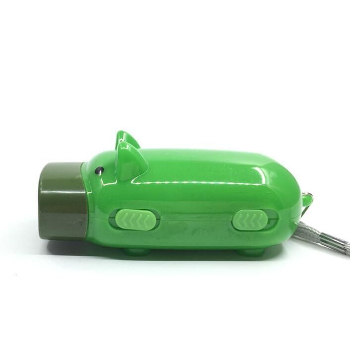 Cute Kids Adult Hand Press Flash Lights Mini Pig Flashlights Torch ...