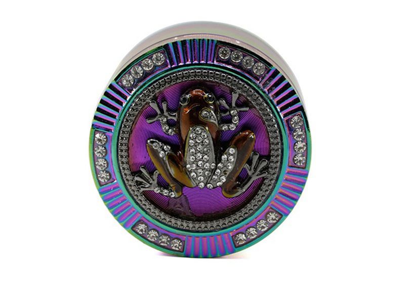 GrindPro 4 Layer Spider Frog Skull Herb Grinder Zinc Alloy Crusher For ...