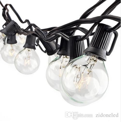 25ft G40 Globe String Lights Fairy Bulb Light With 25 Clear Bulbs UL ... 25ft G40 Globe String Lights Fairy Bulb Light With 25 Clear Bulbs UL ...