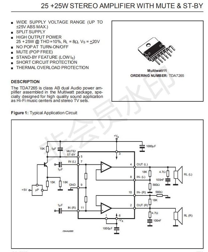TDA7265 Stereo Audio Amplifier IC Pinout, Features, 55% OFF