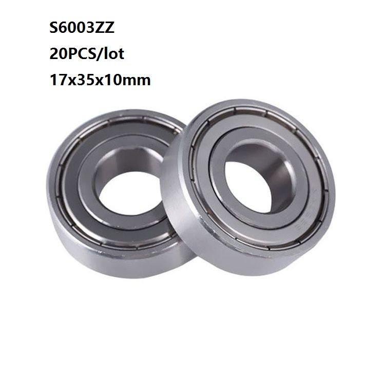 2020 S6003ZZ Bearing 17*35*10mm S6003Z S6003 Z ZZ Stainless Steel Deep ...