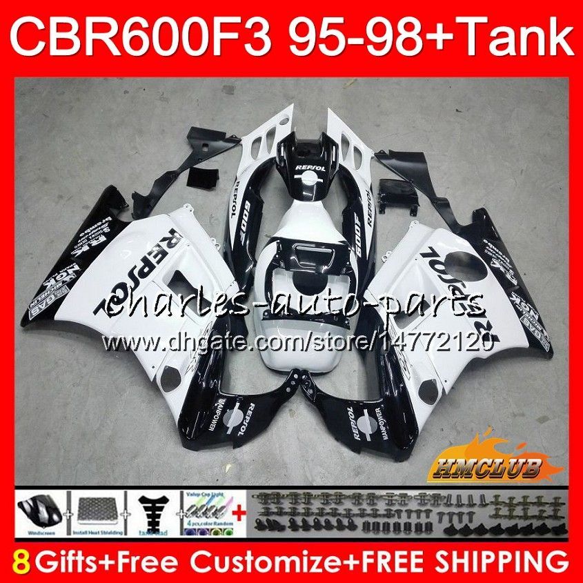 Body Tank For HONDA CBR600FS CBR600CC CBR 600 FS Repsol White 41NO.99 ...