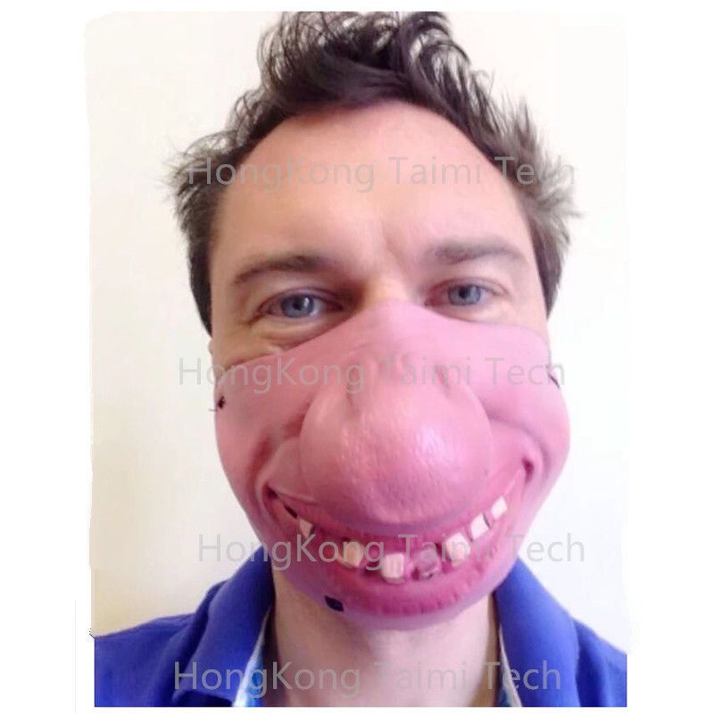 New Funny Big Nose Half Face Masks Latex Mask Prank Halloween Mascaras ...