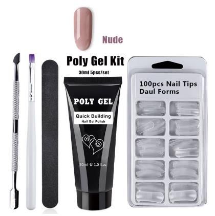 Drop Shipping Poly Gel Set LED UV Gel Varnish Nail Polish Art Kit Quick ...