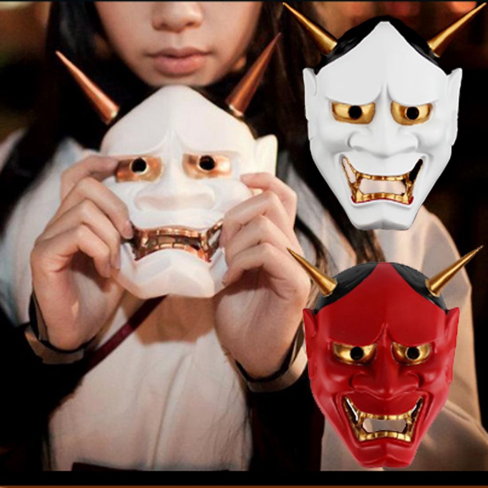 Japanese Buddhist Evil Oni Noh Hannya Mask Resin Halloween Costume ...