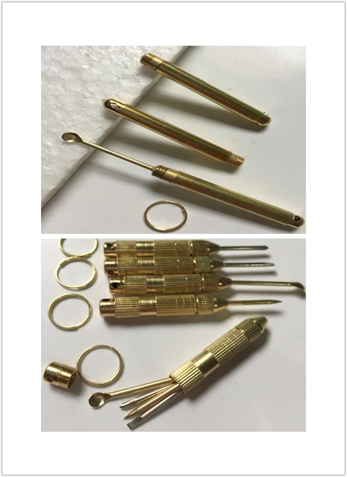 2021 Gold Wax Dabber Tools Snuff Snorter Sniffer Powder Spoon Portable ...