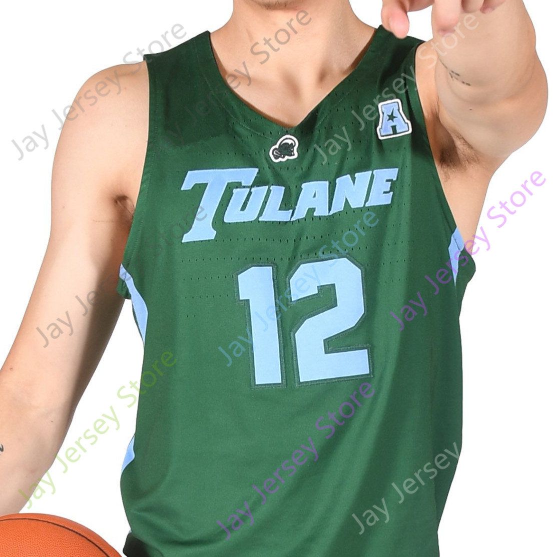 Tulane Green Wave Basketball Jersey NCAA College Jalen Cook Jaylen ...