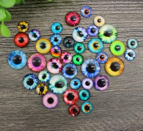 12MM/16MM/20MM Glass Dolls Eye DIY Craft Eyes For Toy Dinosaur Animal ...