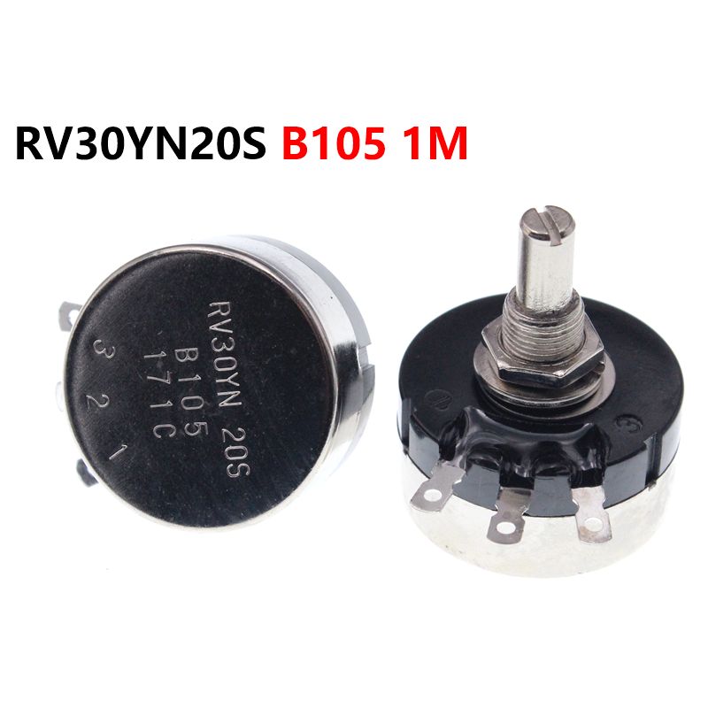 Single Turn Carbon Film Potentiometer RV30YN20S B105 1M 3W Adjustable ...
