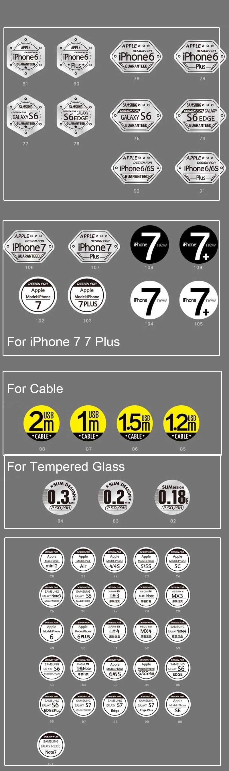 Retail Customized Mobile Phone Model Labels Self Adhesive Coated Paper ...