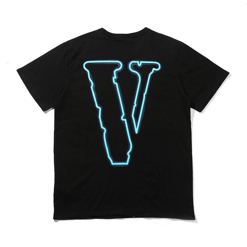 Vlone Men T Shirt Vlone Stylist T Shirt Big V Logo High Quality Hip Hop ...
