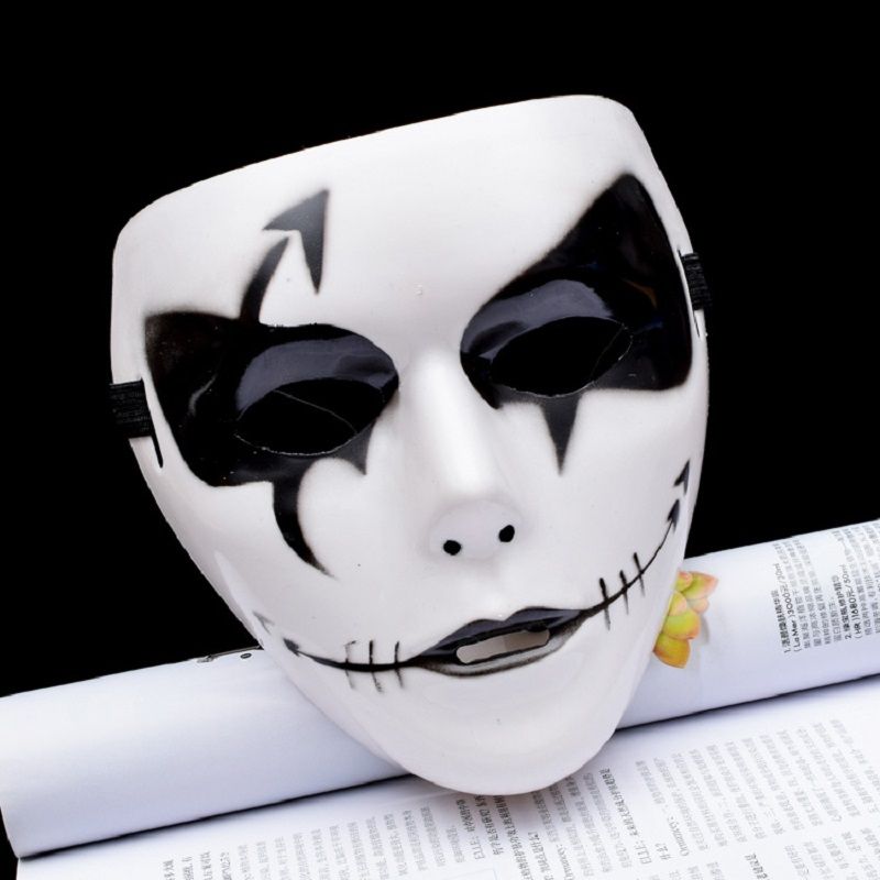 Spookify Ghost Dance Mask Full Face Party Disguise With Grimace ...