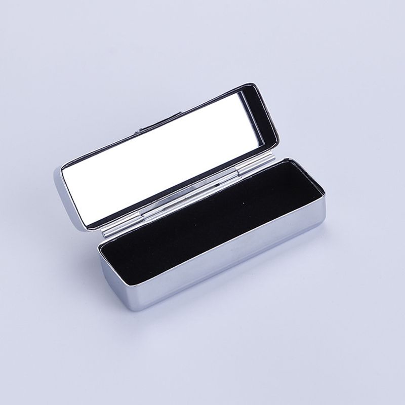 Blank Metal Lipstick Box With Mirror Inside Stick Box Pill Cases Holder ...
