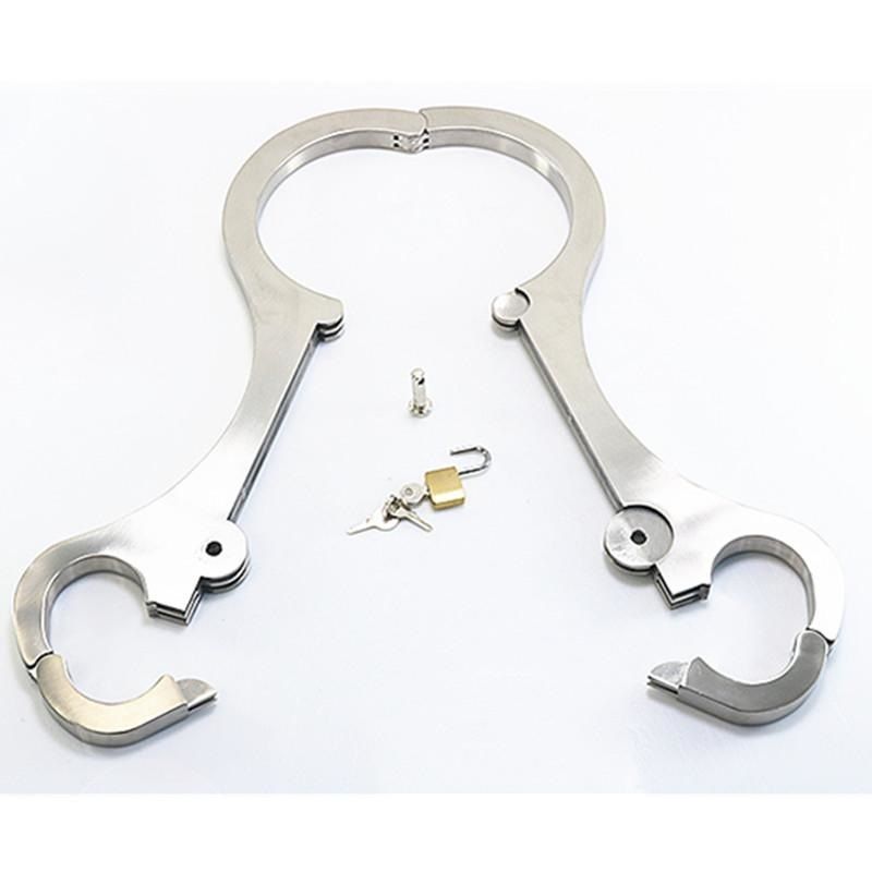 2021 Luxury BDSM Steel Bondage Cangue Fix Cuffs Sex Yoke Wrist ...