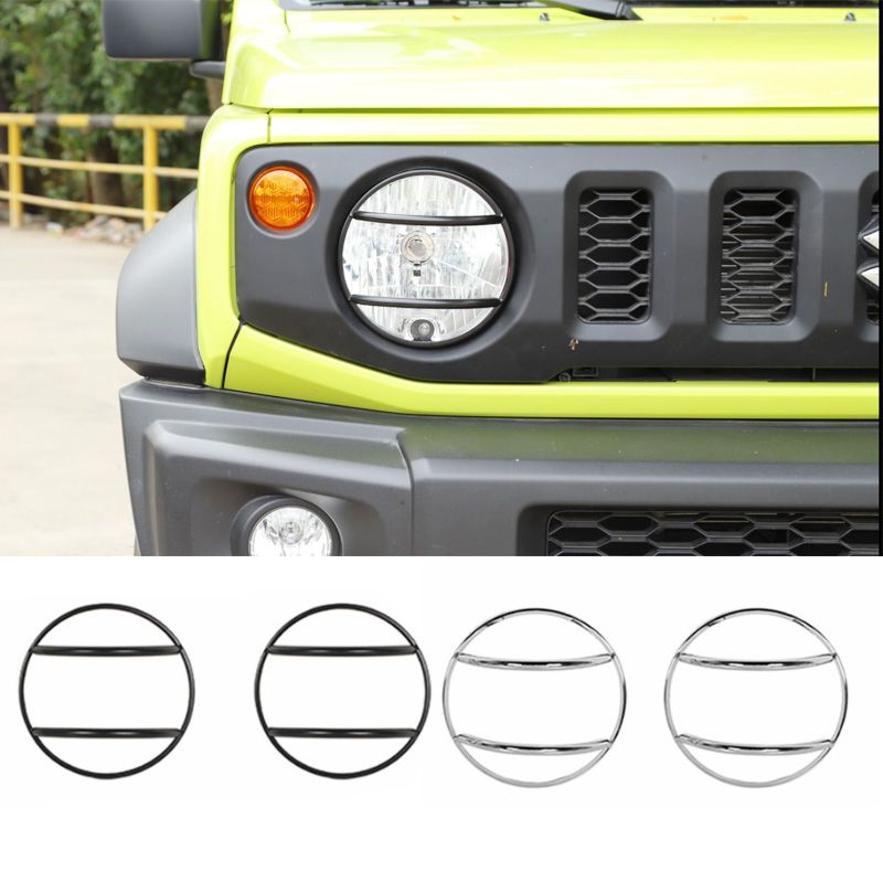 Metal Car Front Headlight Lamp Cover Accessories For Suzuki Jimny 2019 ...