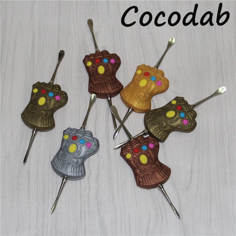 2020 Funny Wax Dabber Tools Silver Color 120mm Dab Jar Tool Dry Herb ...