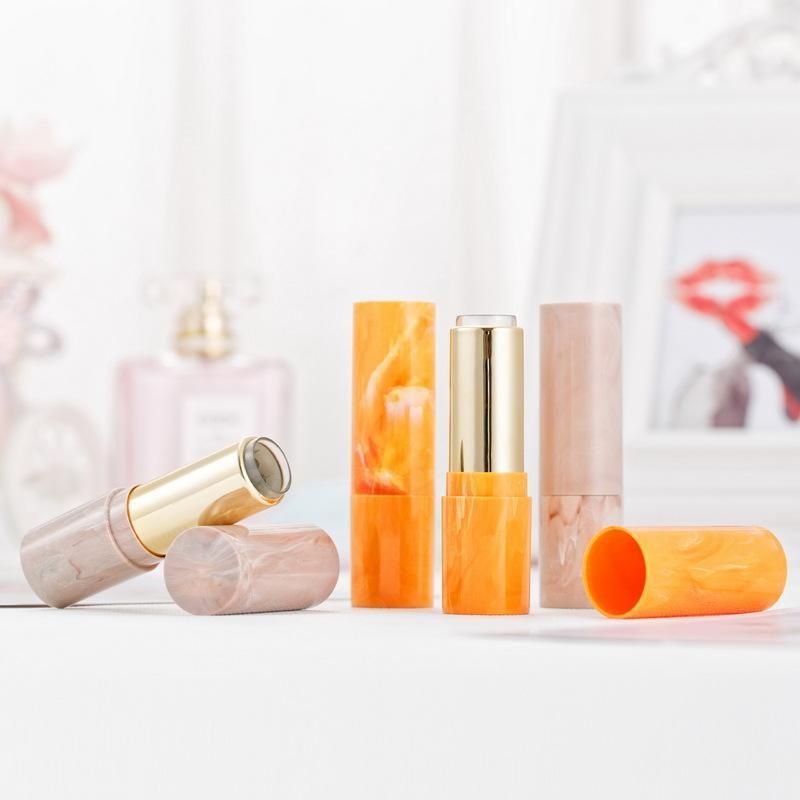 2021 12 1mm Marble Empty Lipstick Tubes Diy Lipsticks Lip Balm Round