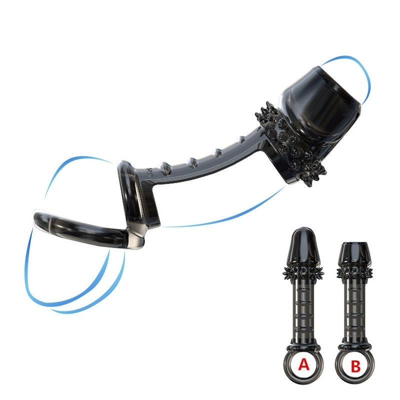 2 Style Penis Sleeve With Ball Strap Silicone Cock Enhancer Dick Extender Time Delay Stimulation