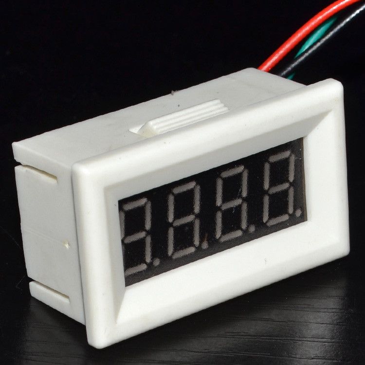 New 3 Wire Waterproof 4 Bit White Hull 0.36 HD LED Display DC 0~33V Red ...