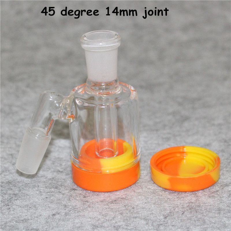 Wholesale Easy Clean Glass Ash Catcher With Silicone Container For Bong ...