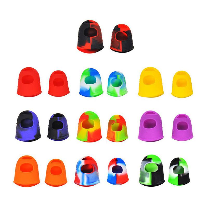 Pair Silicone Heat Proof Finger Cover Cap Smoking Accessories Heat ...