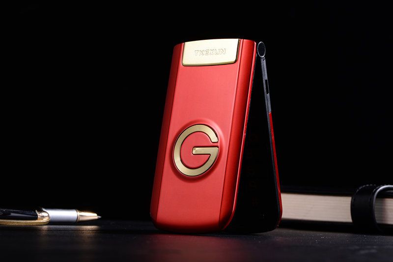 Luxury Flip 2.4 Inch Screen Metal Body Phones Dual SIM Card MP3 FM Gold ...