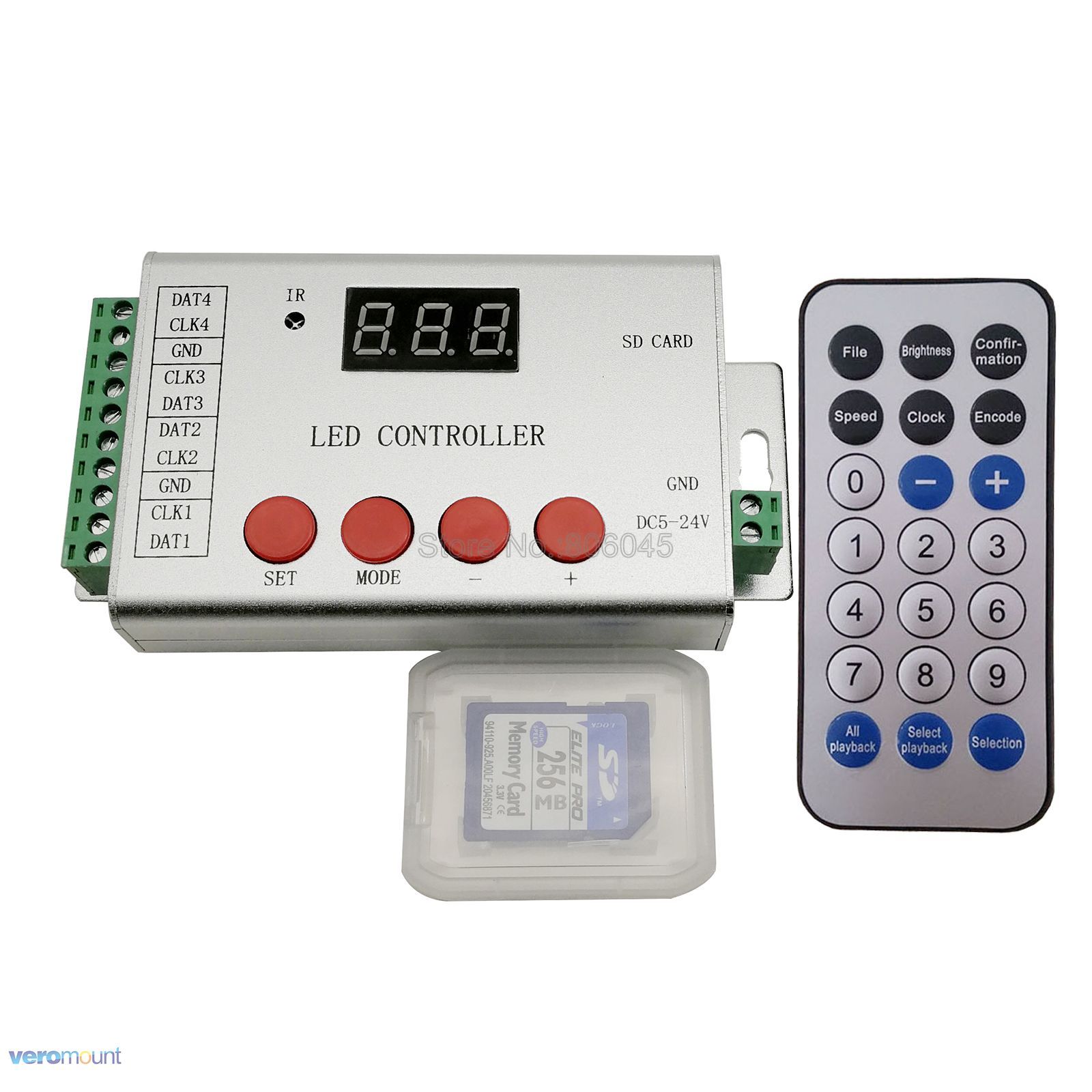 2021 H802SE 8*1024 Pixels LED Controller With Remote And SD Cards Led ...