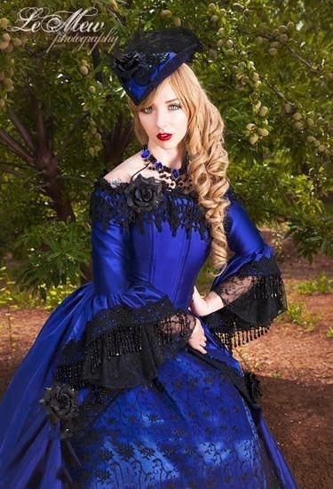 Blue Gothic Victorian Dress
