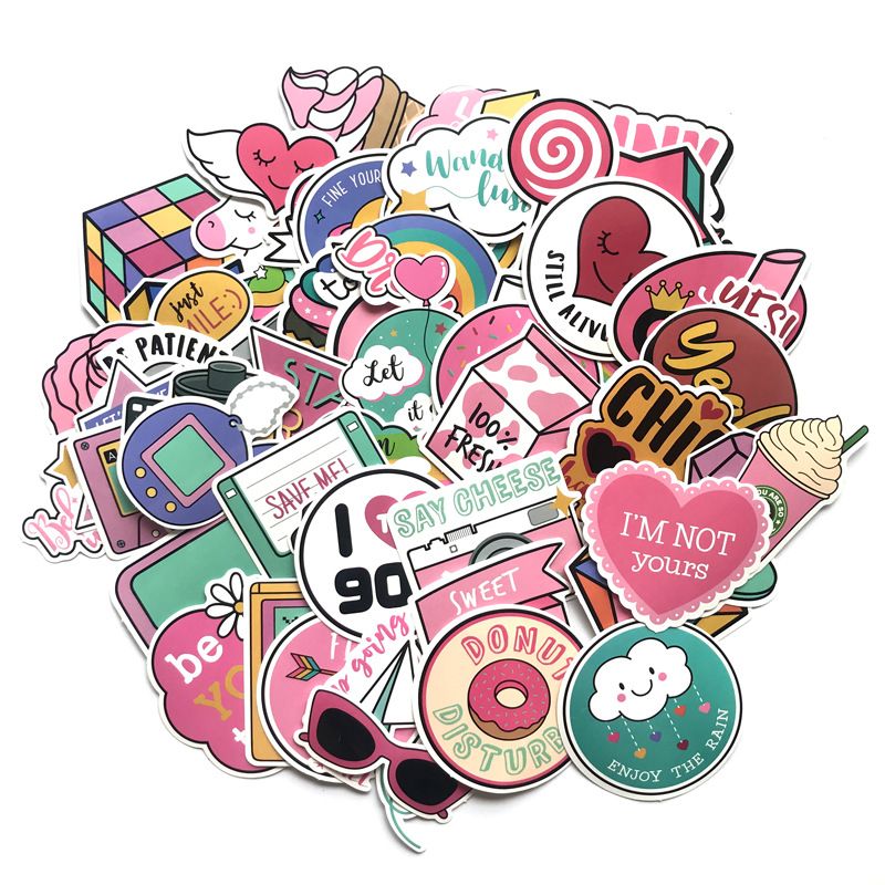 2020 Cute Pink Stickers Aesthetic Trendy Stickers For Girls Teens ...