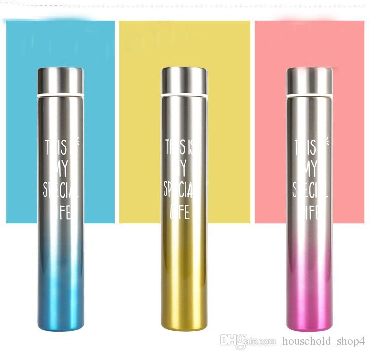Best 280ml Skinny Mini Water Bottle Slim Bottle Double Wall Vacuum ...