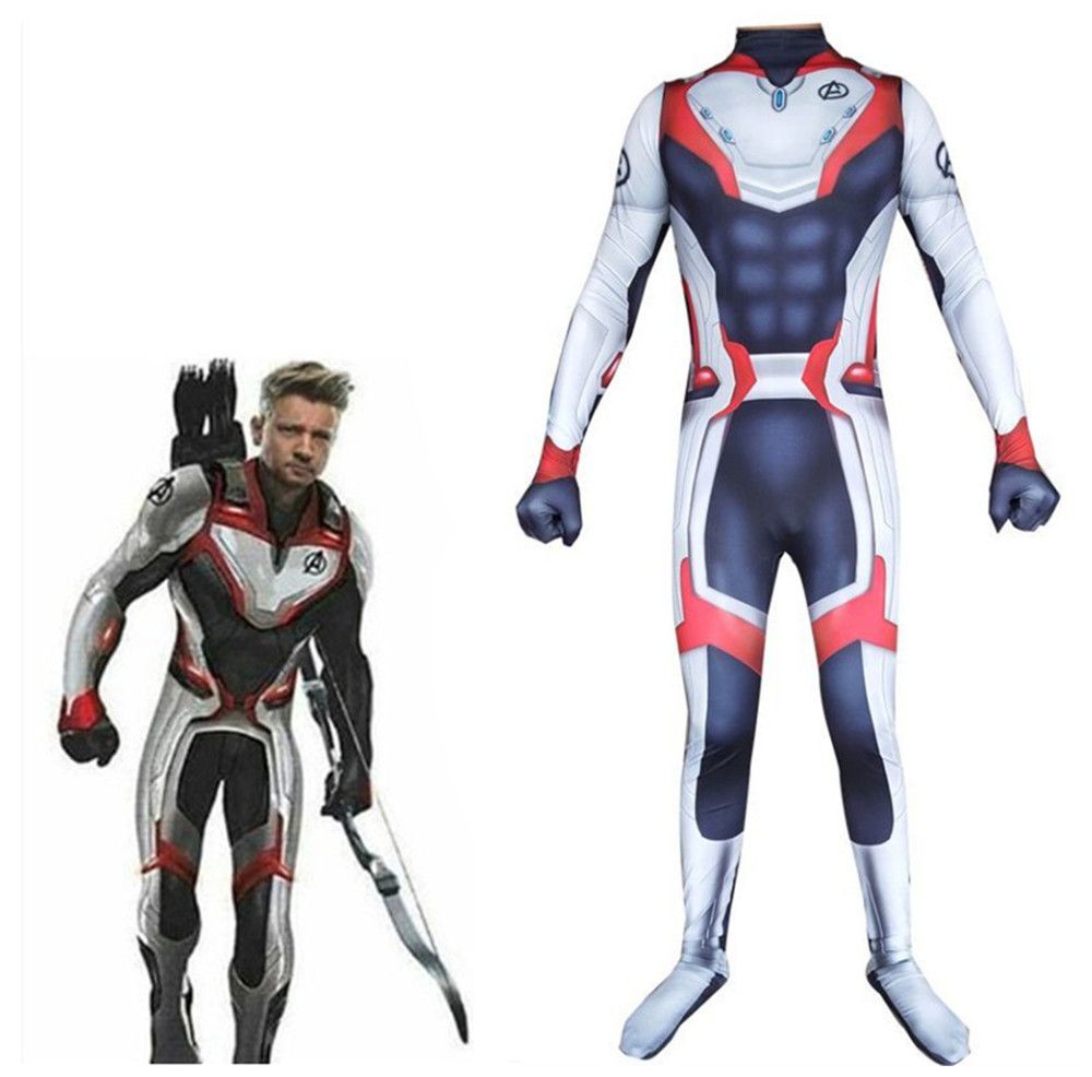 Avengers 4 Endgame Quantum Realm Cosplay Costume Jumpsuits Zentai