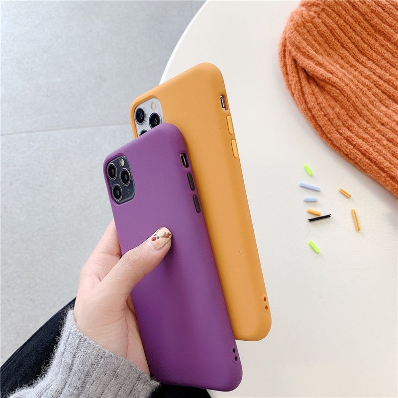 Hit Color Button Phone Case For Iphone 11 11Pro XS Max XR X 7 8 6s Plus ...