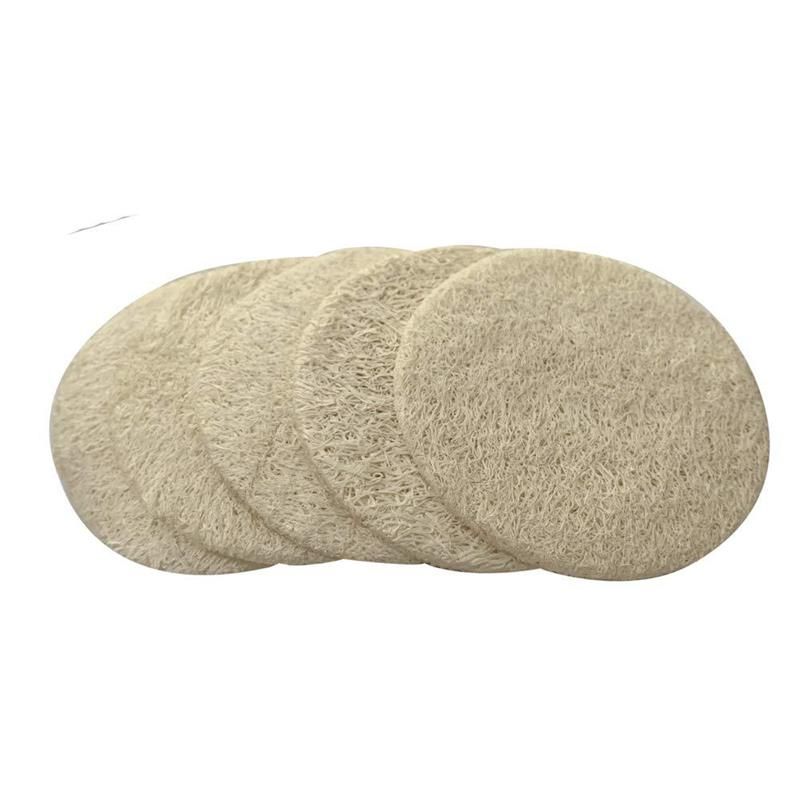 6CM Natural Loofah Facial Pads Loofah Disc Makeup Remove Exfoliating ...