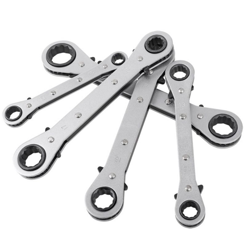 2021 Metric Offset Torque Wrench Set Universal Ratchet Wrench Spanner ...