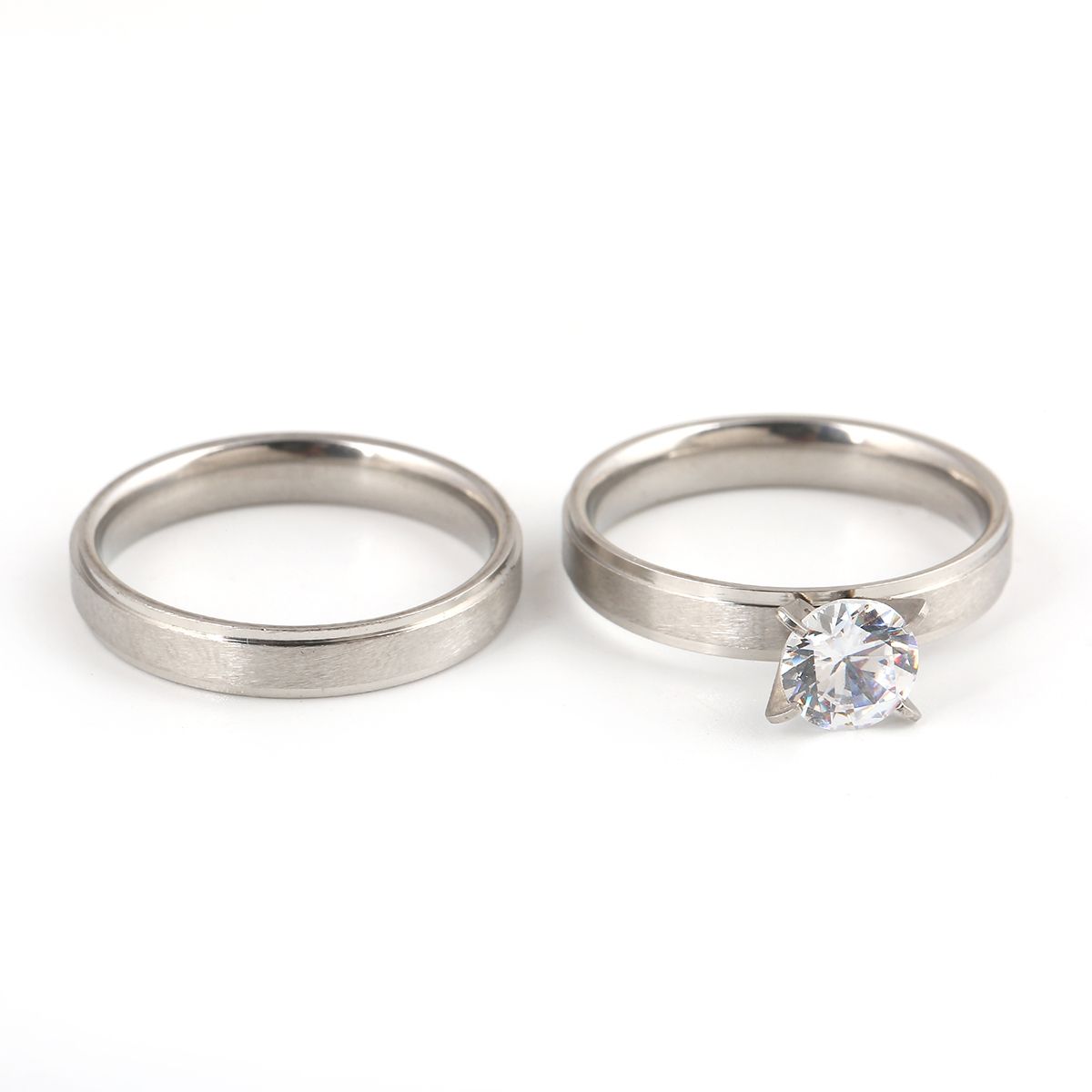 Vintage Wedding Rings For Couple Solid Lovers Engagement Ring Jewelry ...