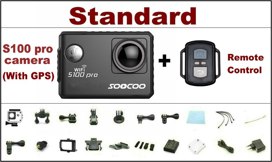 S100 PRO Action Camera Ultra HD 4K Touch Screen WiFi GPS Gyrometer ...