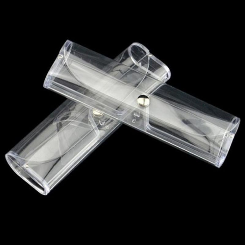 Protable Eyewear Boxes PVC Glasses Box Cute Girls Transparent Glasses ...