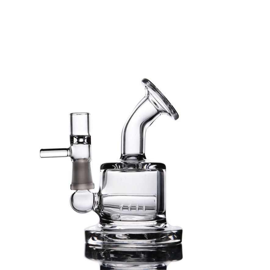 Bulk Order Clear Glass Mini Bong With Recycler Oil Rigs And Hookahs ...