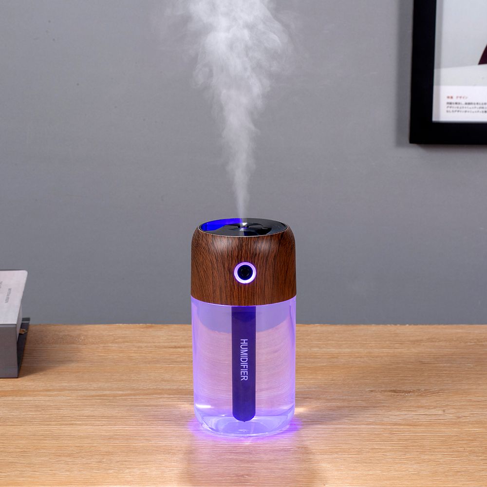 2020 Humidifier 300ML Wood Grain Colorful Cup Humidifier Night Light ...