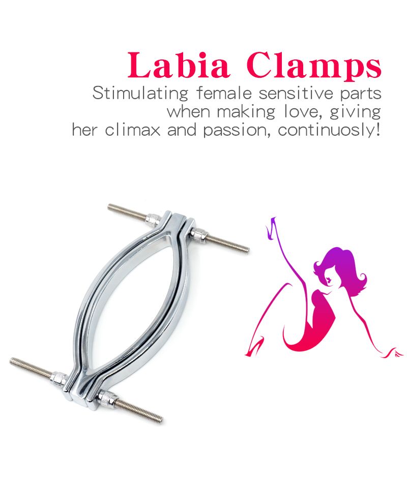 Metal Labia Clamps Clitoris Teasing G Spot Stimulator Vagina Speculum