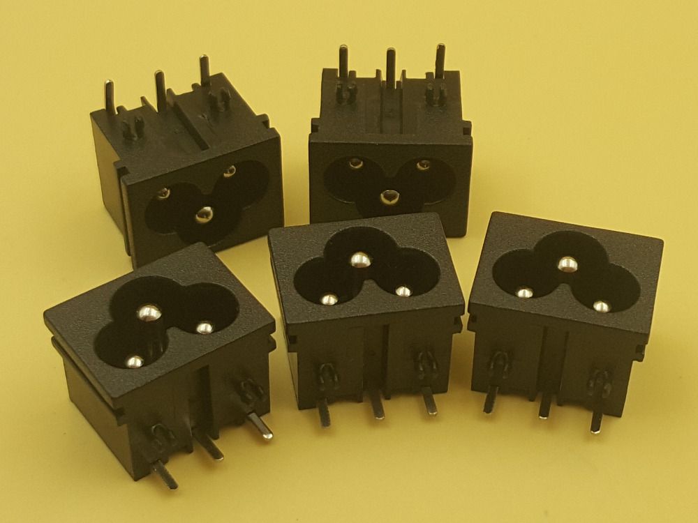 2020 3 Pins IEC320 C6 Power Inlet Socket Connector AC 250V 2.5A Panel ...