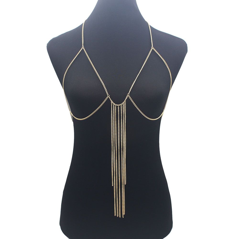 Long Tassel Body Chain Sexy Beach Gold Silver Color Disco Party