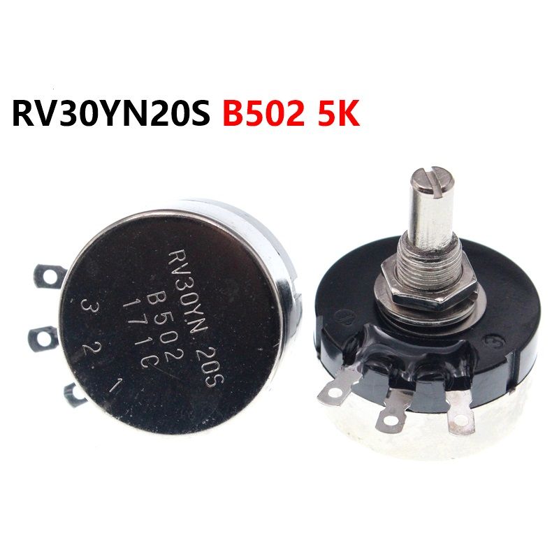 Single Turn Carbon Film Potentiometer RV30YN20S B502 5K 3W Adjustable ...