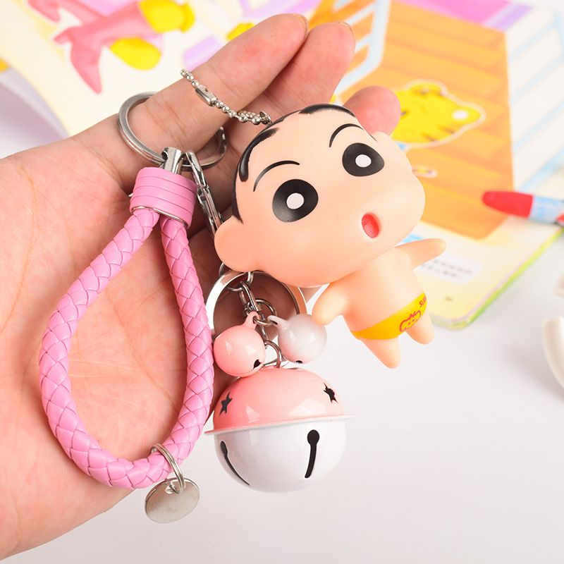 New Design 3D Cartoon Doll Keychain Anime Crayon Shin Chan Keyring PVC ...