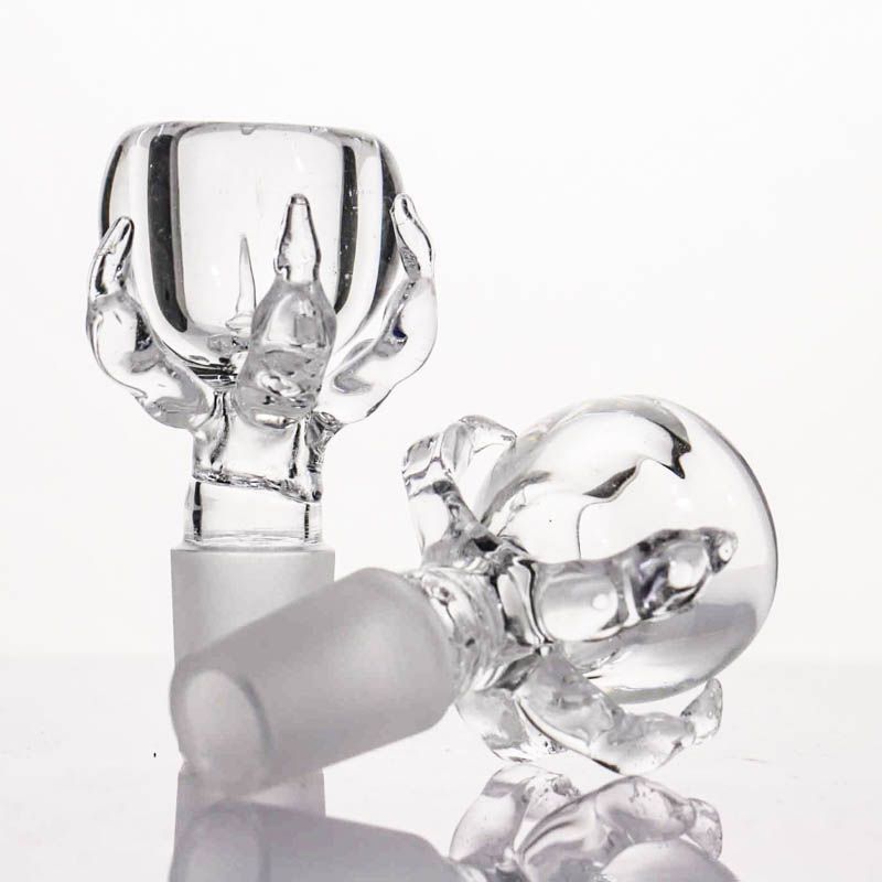 2021 14mm Bowl 18mm Talons Design Glass Bowl With Horn For Hookah ...