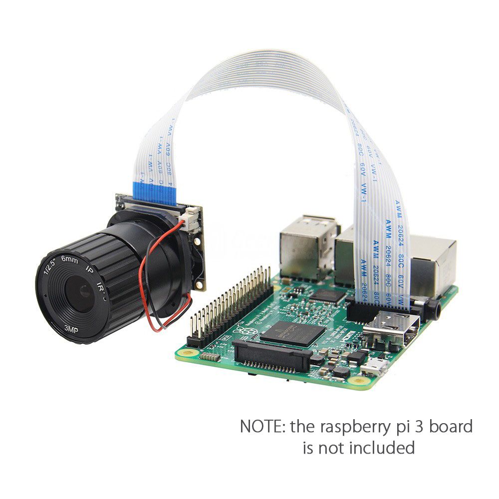 Raspberry Pi Camera / 5MP 6mm Focal Length Night Vision NoIR Camera ...