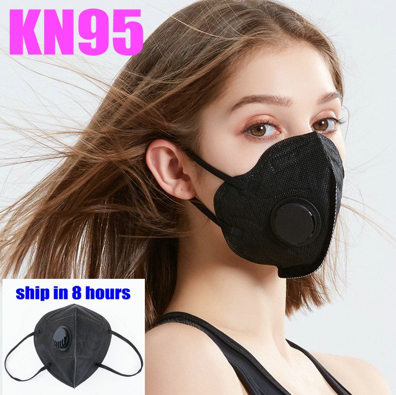 2020 KN95 Mask Factory Supply 95% Filter Black Mask Activated Carbon ...