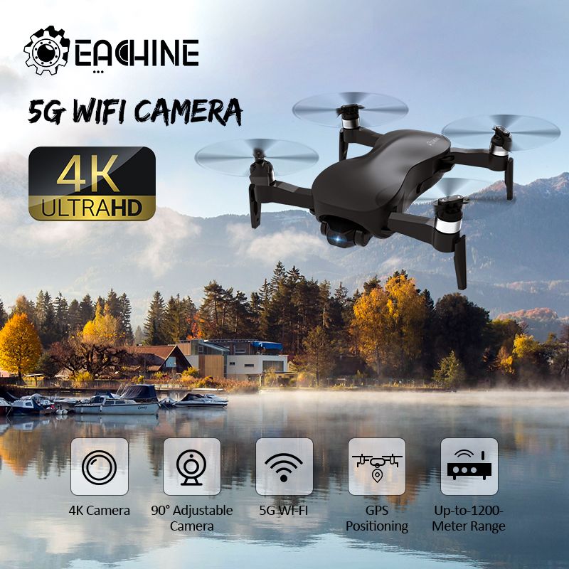 2020 Eachine EX4 5G WIFI 1.2KM FPV GPS With 4K HD Camera 3 Axis Stable ...