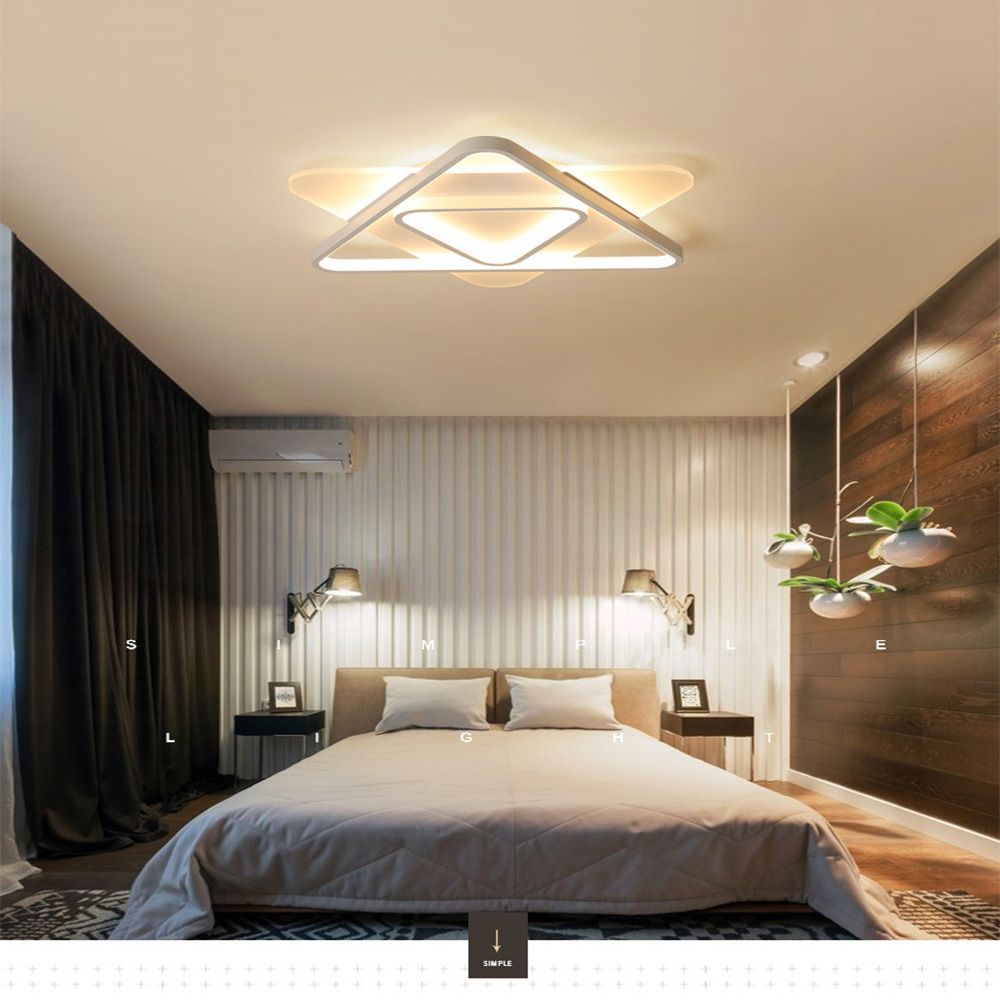 LED Ceiling Lights Geometric Triangle Bedroom Living Room Fashion ...