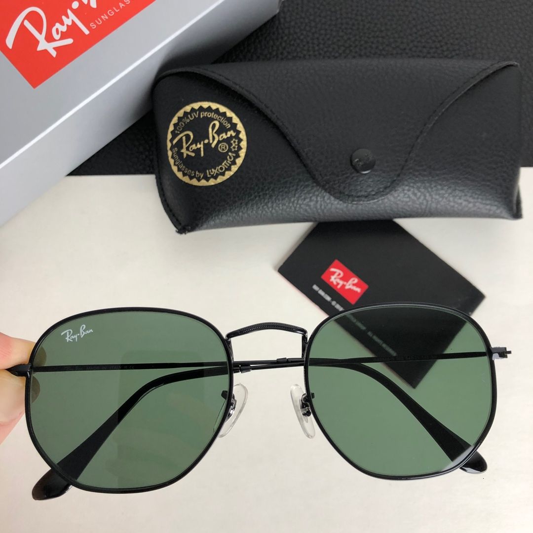 Ray Ban HEXAGONAL Black/green POLARIZED RB3548N 002/58 51